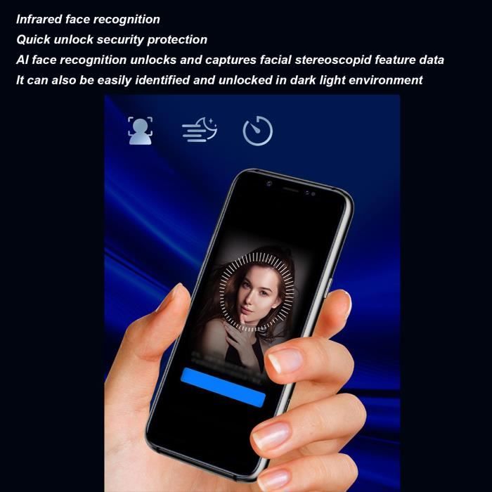 LIX-Mini Smartphone X60 Téléphone portable de poche droit 3 + 32G Téléphone portable pour ...