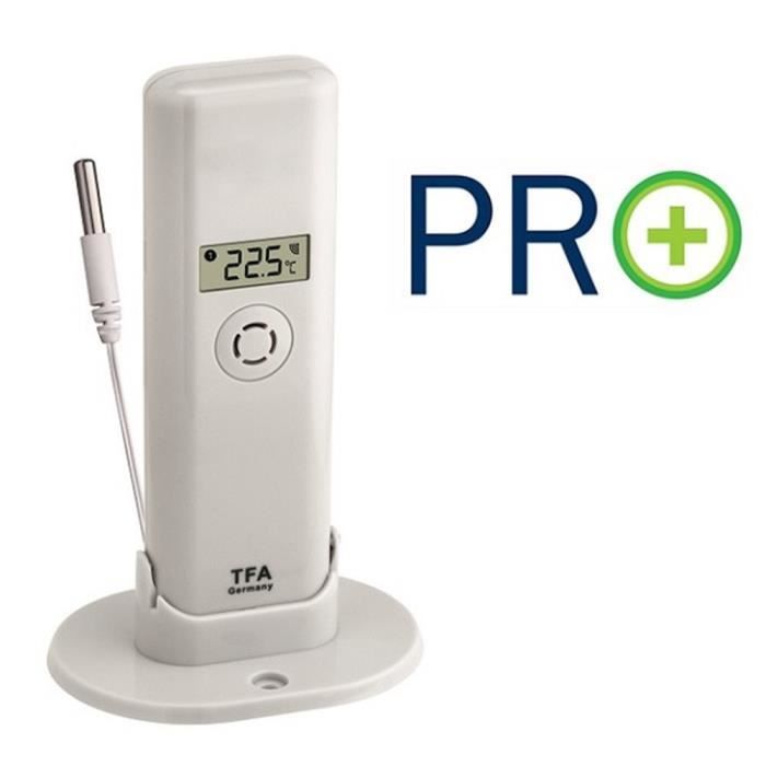 TFA Dostmann Weather Hub Capteur de température émetteur TFA 30.3313.02 avec câble et Pro ...