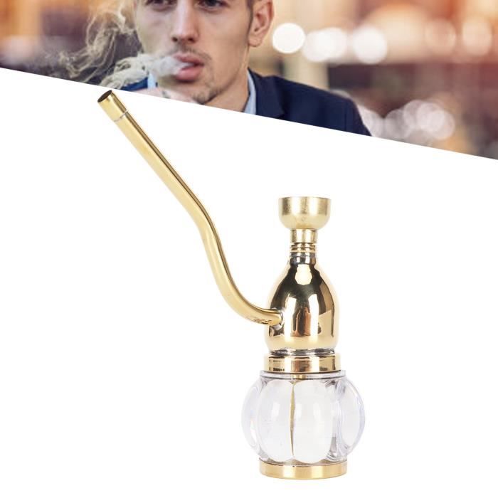 TMISHION pipe à narguilé Pipe à eau pour fumer Mini bouilloire en métal ...