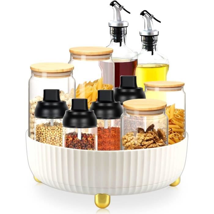 Plateau Tournant, Rangement Rotatif Cuisine, Organisateur Tournant, Plateau Tournant Epices, 360 ...