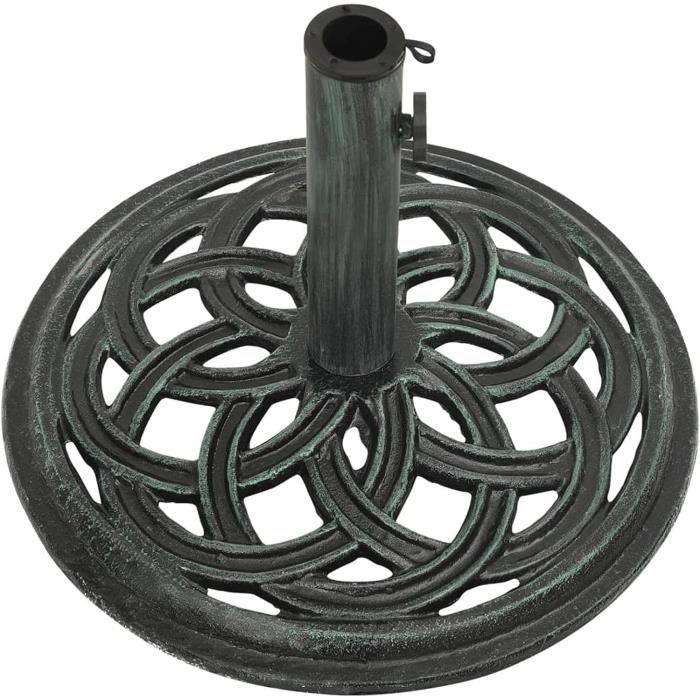 Socle De Parasol Base De Parasol Pied De Parasol Fonte Vert 44X44X31 Cm ...