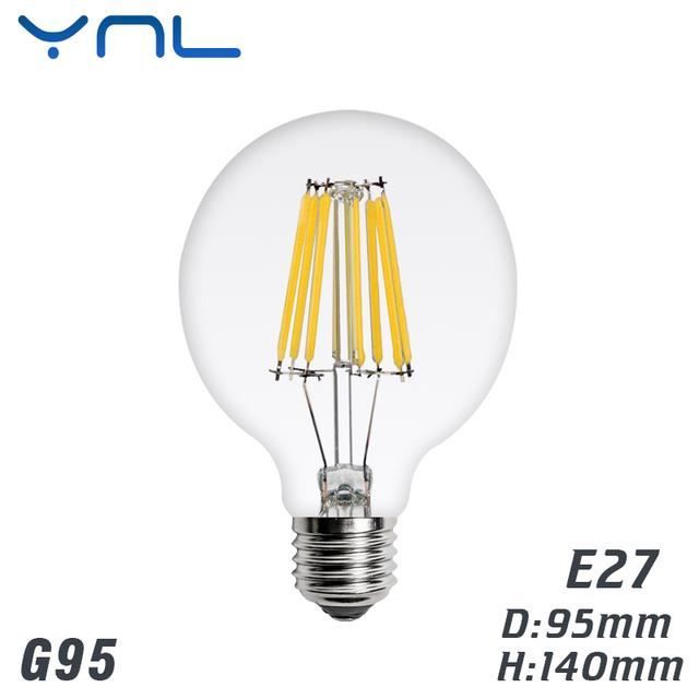 Ampoule,E27 G95 220V-4W-Warm White--Ampoule À Filament Led Rétro Edison E27 E14 220v-240v ...