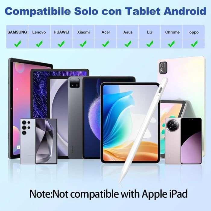 Stylet Tablette Android, Stylet Tablette Pour Charge Rapide, Fixation ...