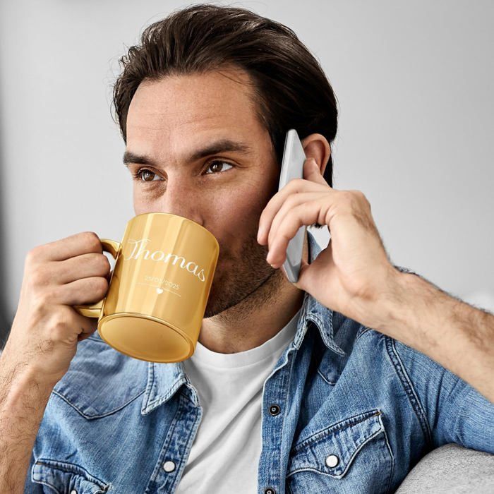 Maverton 2x Tasse Personnalisable - Ensemble de Mugs Café pour Monsieur ...