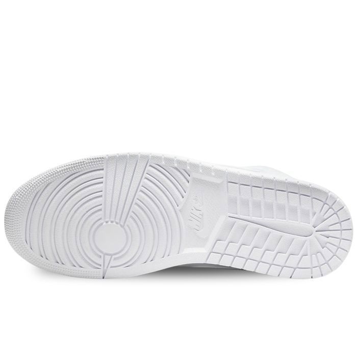 Chaussures NIKE Air Jordan 1 Mid Blanc - Homme/Adulte - Cuir - Lacets ...