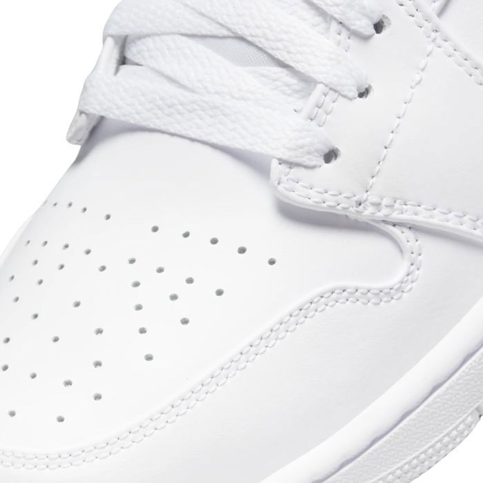 Chaussures NIKE Air Jordan 1 Mid Blanc - Homme/Adulte - Cuir - Lacets ...