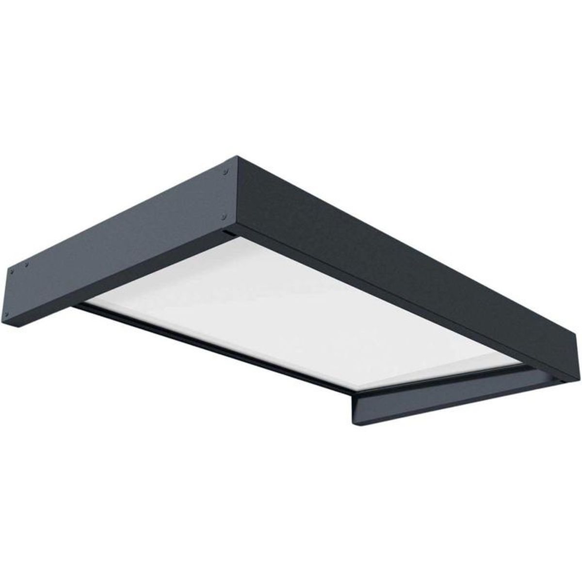 Palram - Canopia | Marquise de porte Sophia 95 x 160 cm Gris anthracite ...