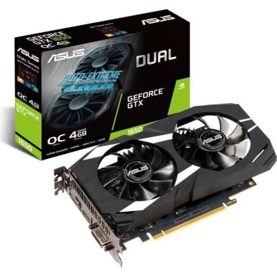 Carte graphique AMD Asus DUAL-GTX1650-O4G • Composant PC • Informatique ...
