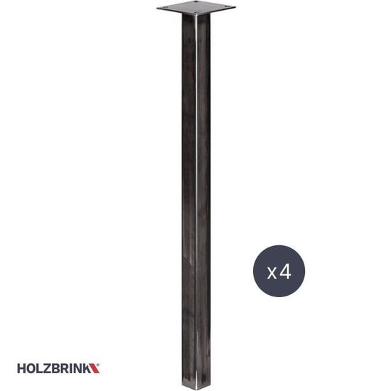 Pied de table en acier HOLZBRINK - profil 40x40mm - hauteur 100cm ...