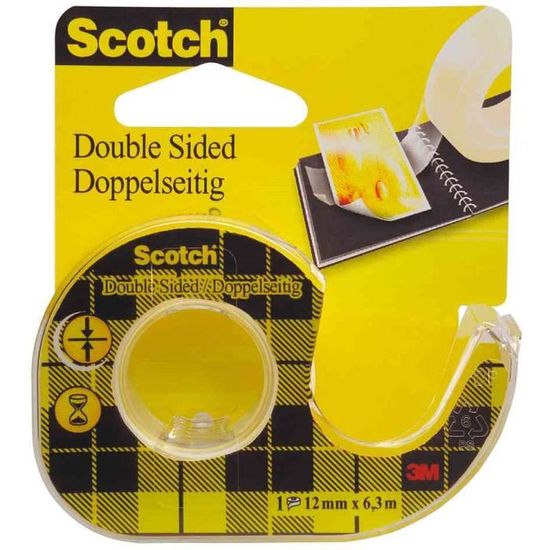 Dévidoir Ruban adhésif double face - SCOTCH - 665 - 12 mm x 6,3 m ...