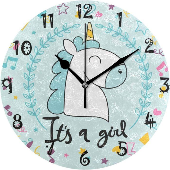 Cheval D'Art Licorne Pendule Murale Décoratif Moderne Horloge De Mur ...