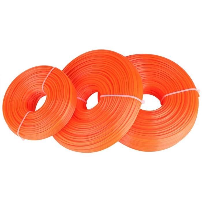 Ligne de Coupe Tondeuse à Gazon Carrée en Nylon Tondeuse à Gazon à Brins de Nylon pour ...