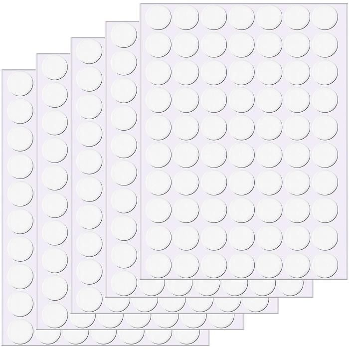 Autocollant Mastic Rond Amovible Transparent Autocollant Adhésif Rond ...