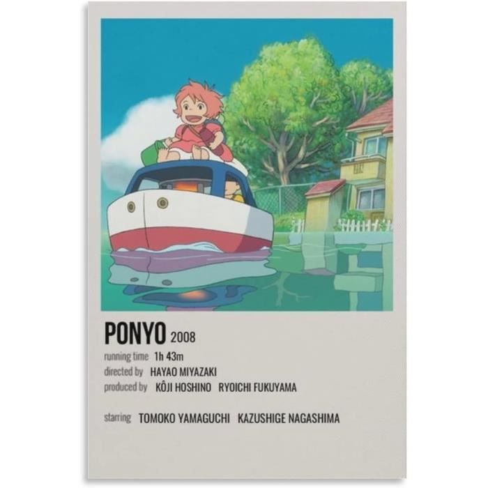 Poster De Film Esthétique Ponyo Des Années 90, Affiche Décorative Sur Toile, Affiches Murales Et ...