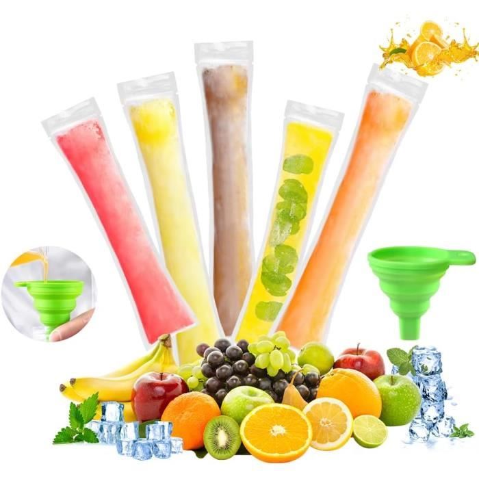 Moule à glaces - Sans BPA - 100 sachets - Entonnoir inclus - Idéal pour ...
