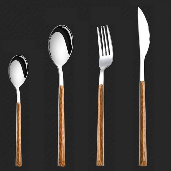 Couverts de Table 12 personnes, Ménagère 48 pièces en Acier Inoxydable ...