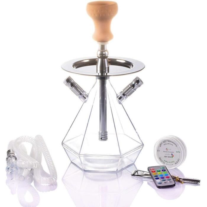 Chicha narguilé - 2 Sorties Hookah Shisha Une pièce narguilé Tabac 50 ...