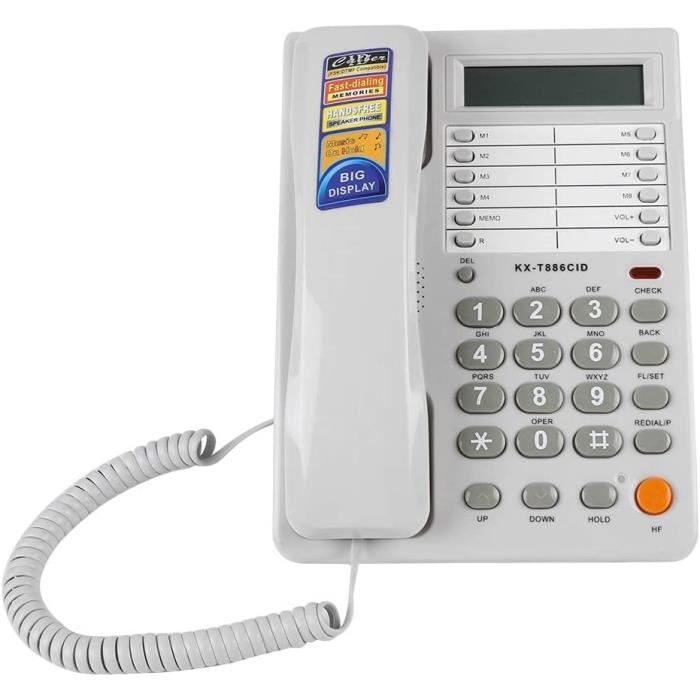 Téléphone Filaire avec Ecran D'appel,Afficheur de l'afficheur de Ligne ...