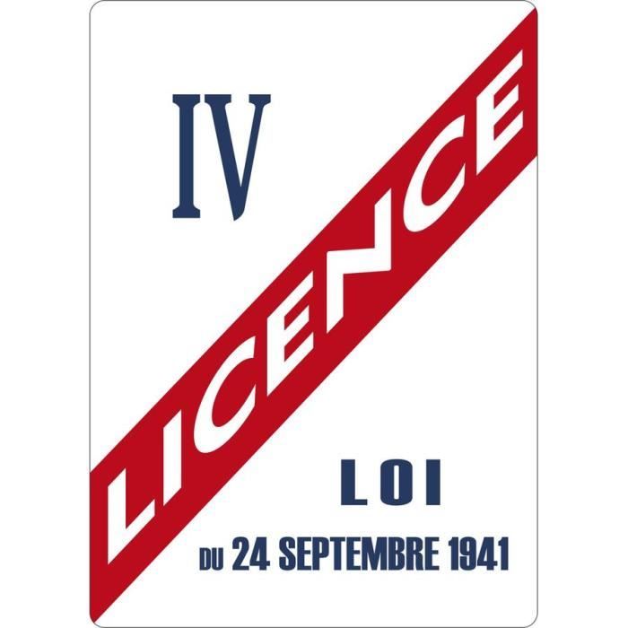 Autocollant sticker licence 4 iV plaque panneau - Cdiscount Auto