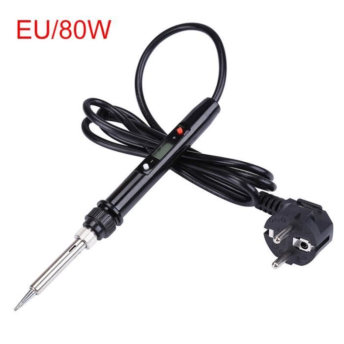 Fer à souder électrique - Black EU Plug[A] - Température réglable - Affichage numérique LCD ...