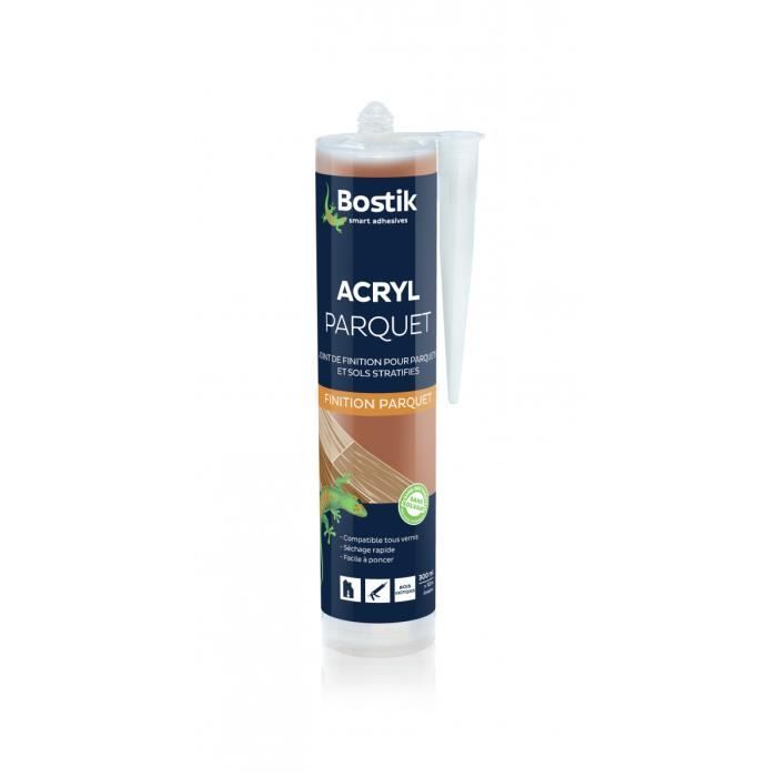 Mastic de finition acryl parquet - BOSTIK - Bois Exotique - Blanc - 300 ...