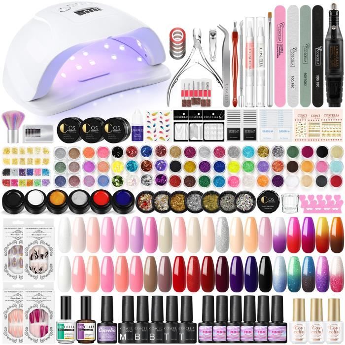COSCELIA 40 Couleurs Vernis Semi Permanent UV LED Gel 6 Couleurs ... COSCELIA 40 Couleurs Vernis Semi Permanent UV LED Gel 6 Couleurs ...