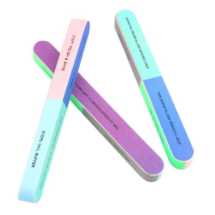 Blocs de tampon à ongles 10pcs Sponge Files de ongles 6 voies Blocs ...