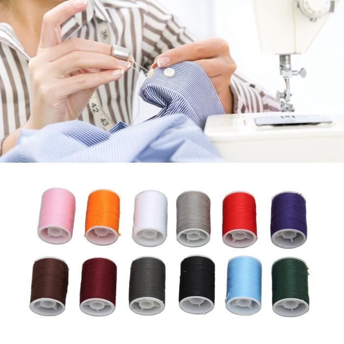 Fil à coudre - GOTOTOP - 12 couleurs - Polyester - 12 pièces - Durable ...