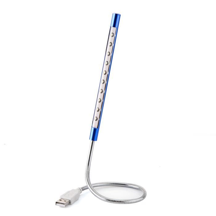 Mini 10 LED USB Lumière Flexible En Métal LED lampe Livre de Lecture ...