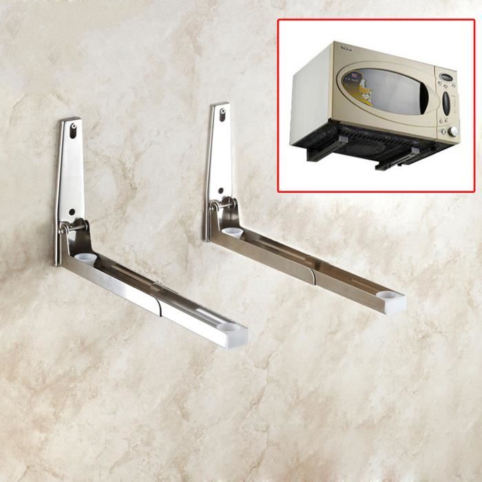 Porte-micro-ondes support mural étagère rangement micro-ondes montage ...