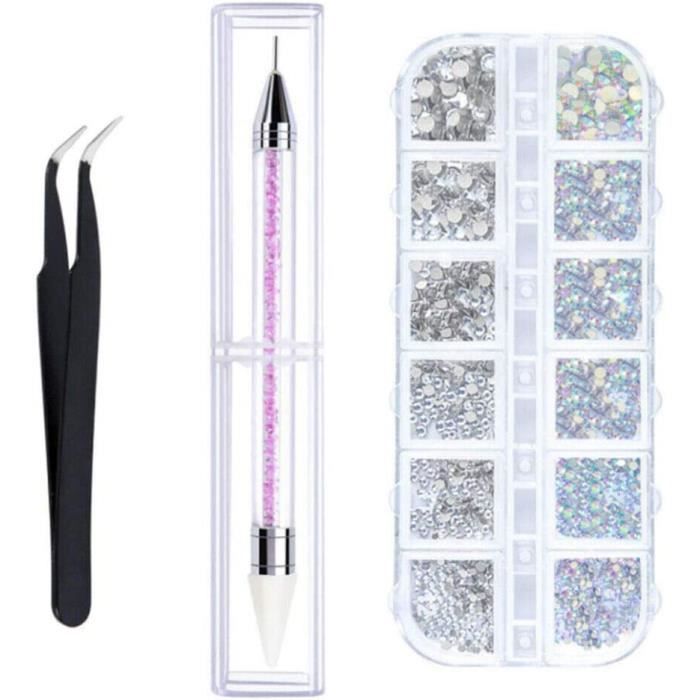 Strass Nail Art, AB et Cristal Clair Pierres à Ongles Décorations avec ...
