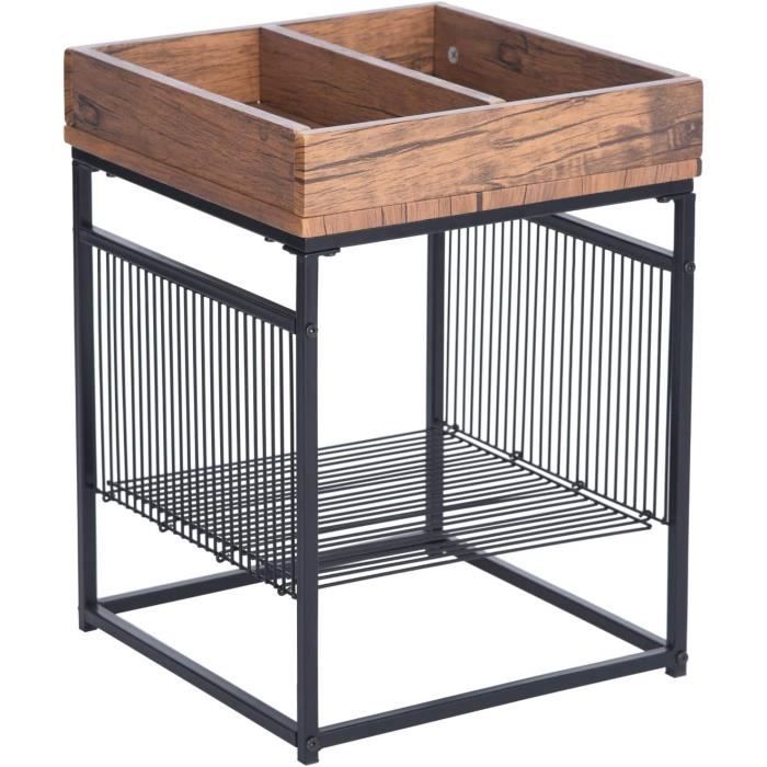Table de Chevet Multifonctionnelle canapé Double Couche Table Basse Art ...