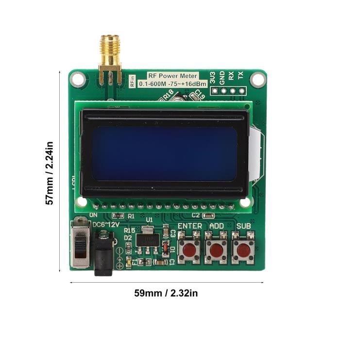 Compteur de puissance RF numérique Compteur de puissance RF Affichage numérique Atténuation de ...