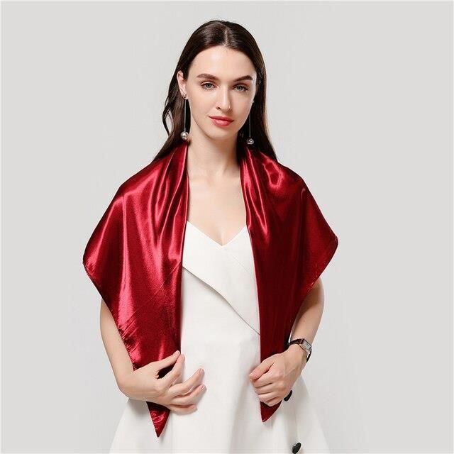 ECHARPE,D90-048-3-90x90cm--Foulard Carré en Soie pour Femme, Écharpe ...