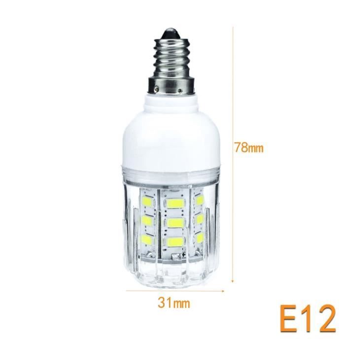 AMPOULE LED,E12-Warm White-DC 24V--E27 E26 E12 E14 B22 G9 GU10 A MENÉ Des Ampoules De Maïs DC ...