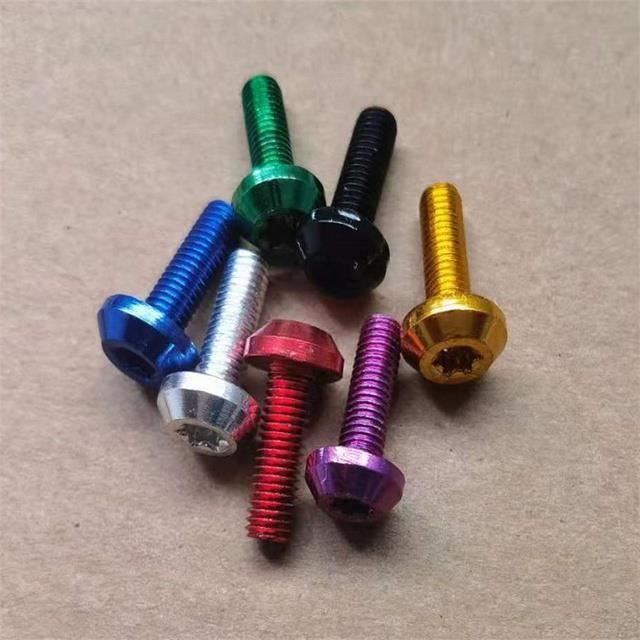VIS,gloden-m5x16--Vis Allen à tête ronde torx en aluminium coloré m5 m6 ...