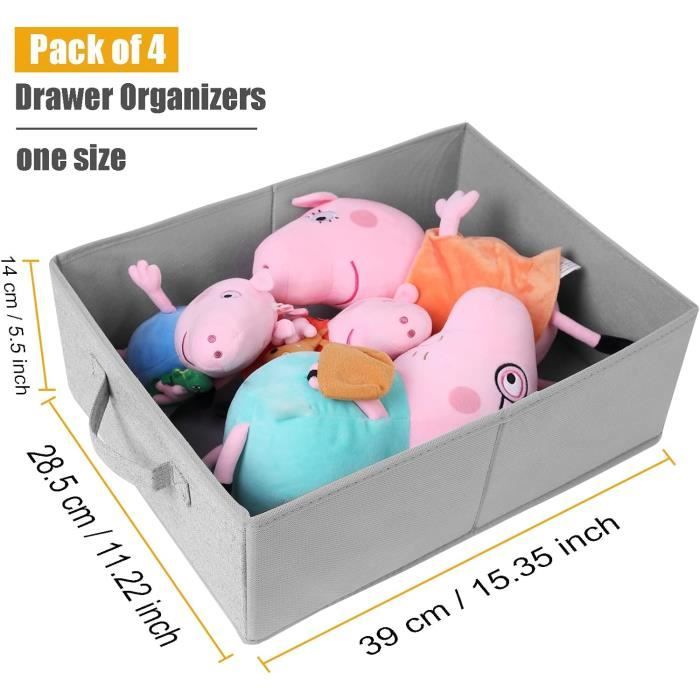 Organiseurs De Tiroir En Tissu, Lot De 6 Boîte De Rangement Vetement ...