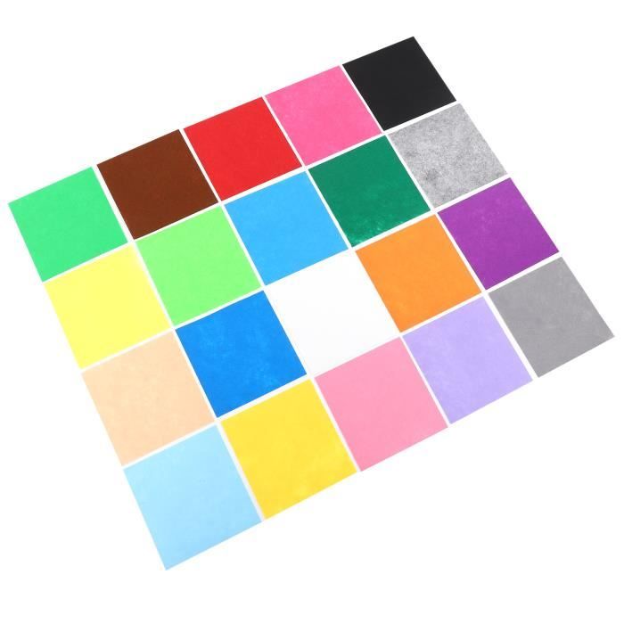 Fdit fournitures d'artisanat 20 pièces feutre feuilles de tissu couleur ...