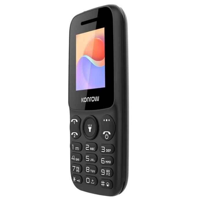 Téléphone GSM 2G Double SIM Konrow Moby - Écran 1,77'' - Noir ...