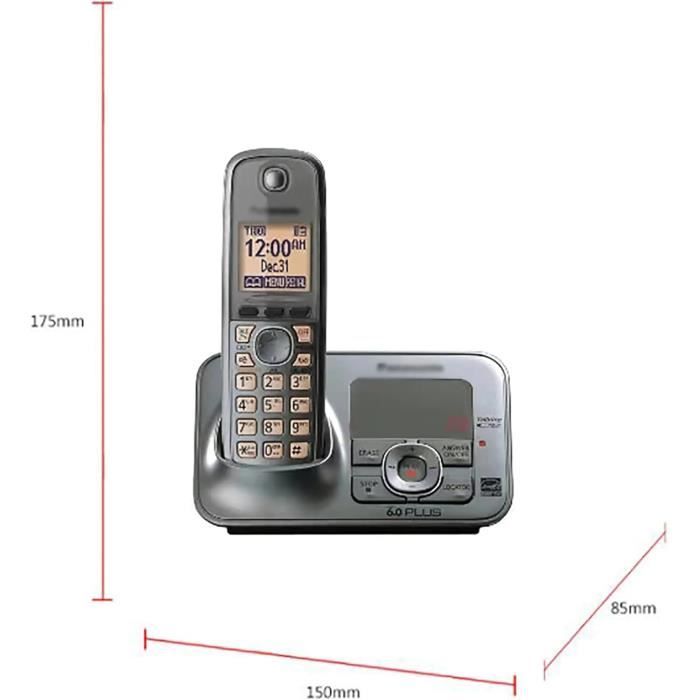 Ehskzjh Téléphone Téléphone Numérique Sans Fil Avec Répondeur ...