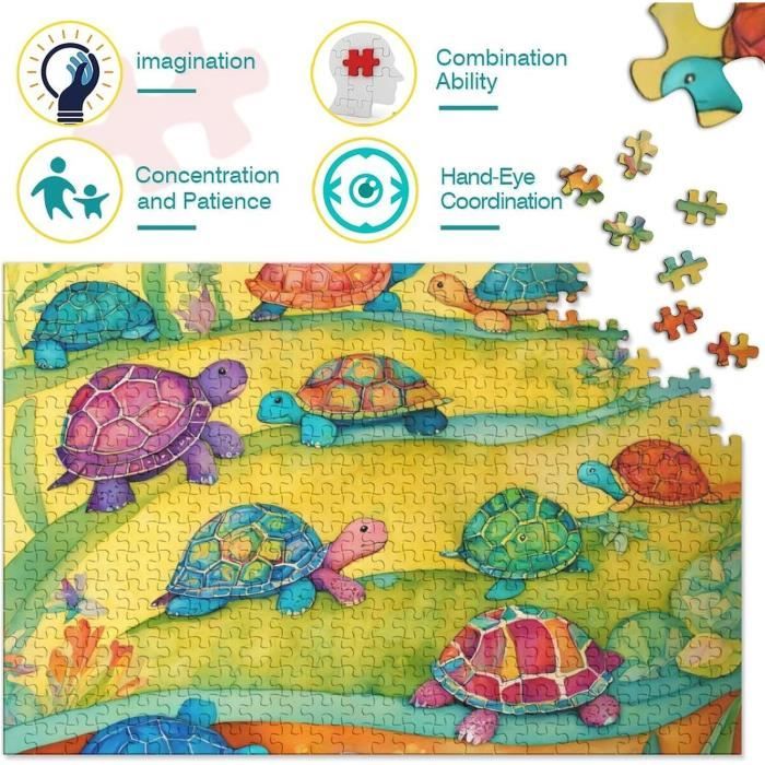 Animaux Marins Puzzle Adulte 1000 Pieces Dessin Animé Artisanat Cadeau ...