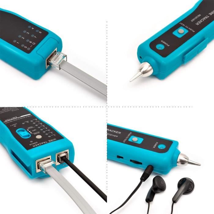 Détecteur De Câble, Testeur Rj45 Rj11 Pour Lignes Testeur De Câble ...