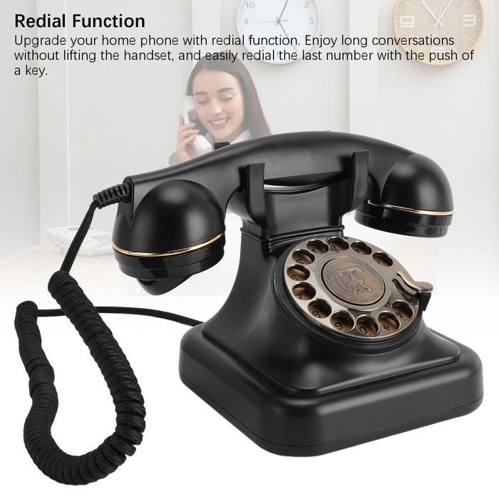 SALALIS téléphone fixe antique SALALIS téléphone rotatif rétro ...