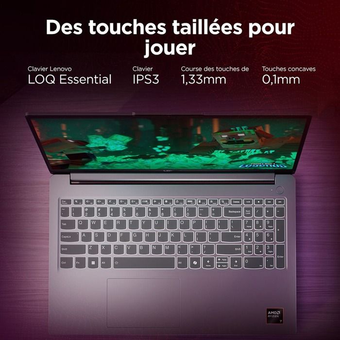 PC portable Lenovo Gaming LOQ 15ARP10E 15,6” FHD 144 Hz AMD Ryzen™ 7 16 ...