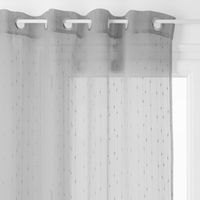 Atmosphera - Voilage coloris Lin motif Brodé 140 x 240 cm LIN ...