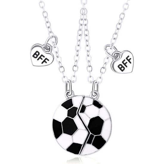 2 Collier d Amitie pour 2 Filles Best Friend, Football Collier Bff pour ...