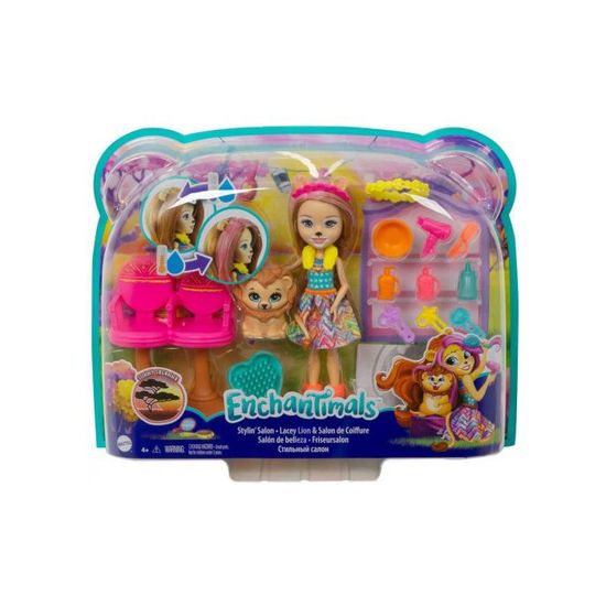 Coffret Enchantimals Poupée Lacey Lion Et Manesy La Lionne : Salon De ...