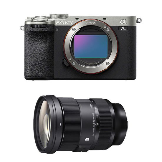 Hybride Sony appareil photo hybride alpha 7c II silver + sigma 24-70 f ...