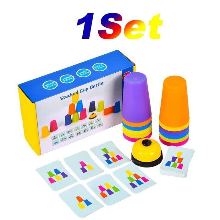 Jeu société - plateau,Tasse pliante de bataille cérébrale pour enfants ...