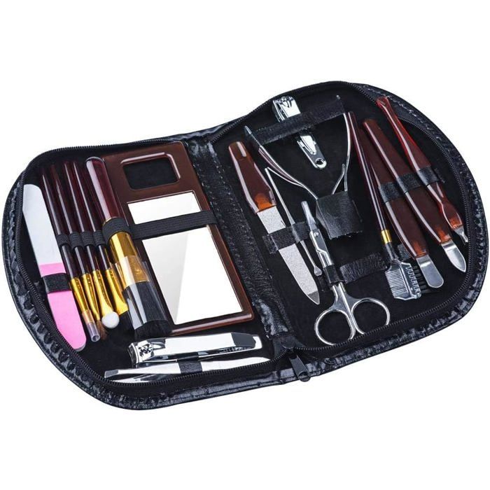 PARENCE. - Set Cosmétique et Manucure Complet dans une Trousse Zippée ...